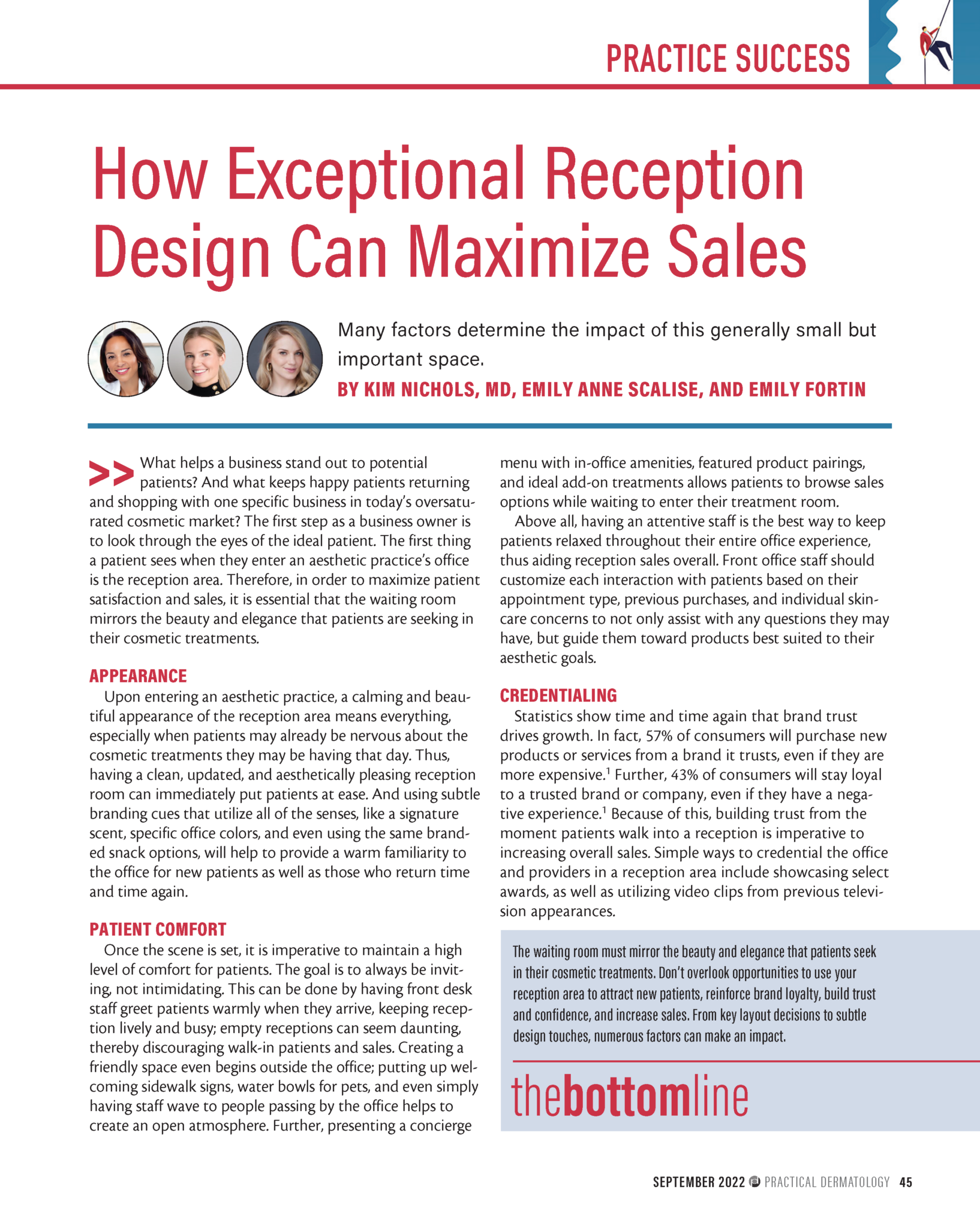 How Exceptional Reception Design Can Maximize Sales - NicholsMD of ...